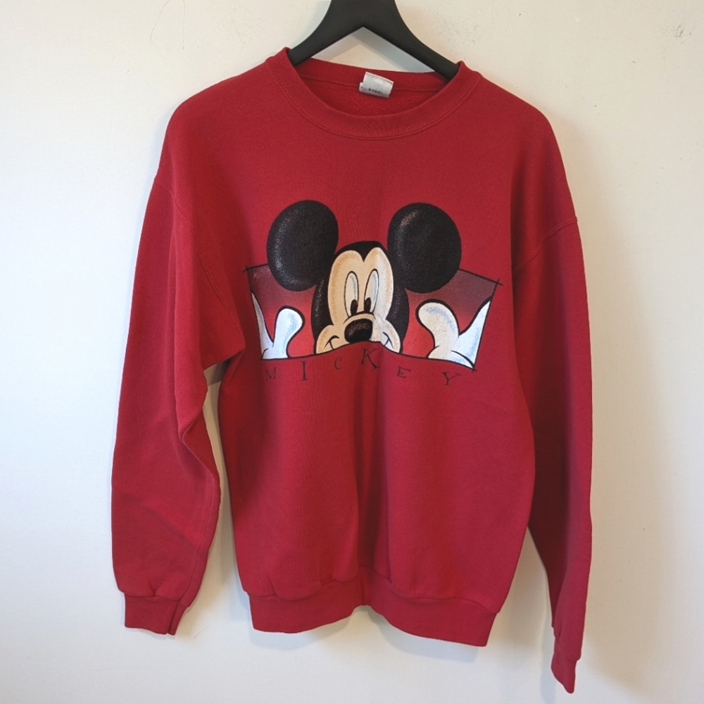 Vintage The Disney Catalog Mickey Mouse Red Crewneck … - Gem